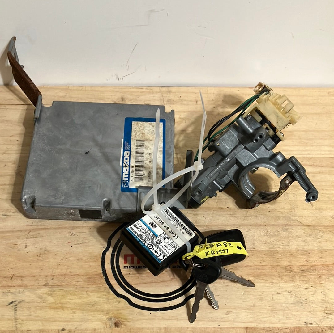 2001-2005 Mazda Miata ECU Computer, Key, Immobilizer, Ignition Combo B ...